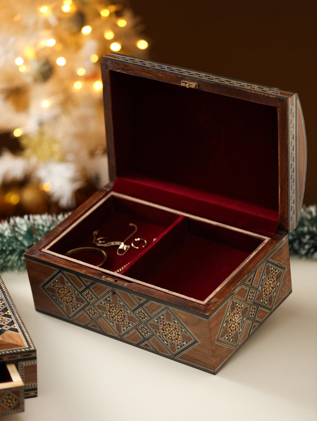 Luxury Jewelry Box with Removable Storage Tray – JOURY HANDMADE